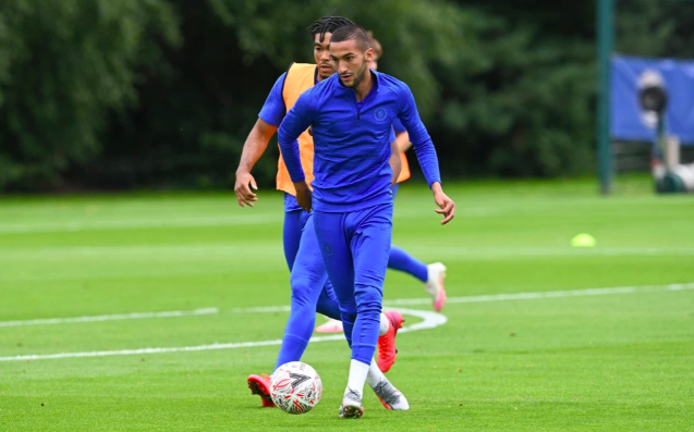 Il primo allenamento di Ziyech con la maglia del Chelsea ...